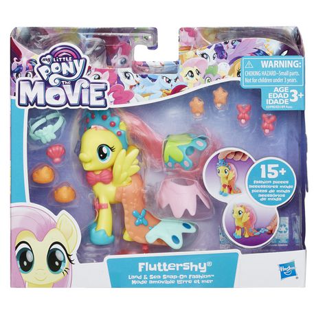 My Little Pony the Movie Fluttershy Land and Sea Snap-On Fashion ...